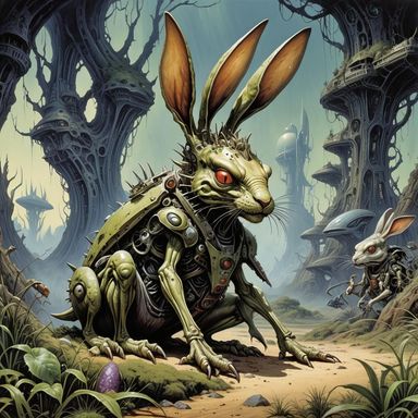 Rodney Matthews: alien-rabbit creature - AI Generated Artwork ...