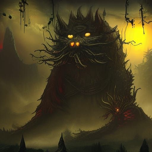 Over monsters in the night - AI Generated Artwork - NightCafe Creator