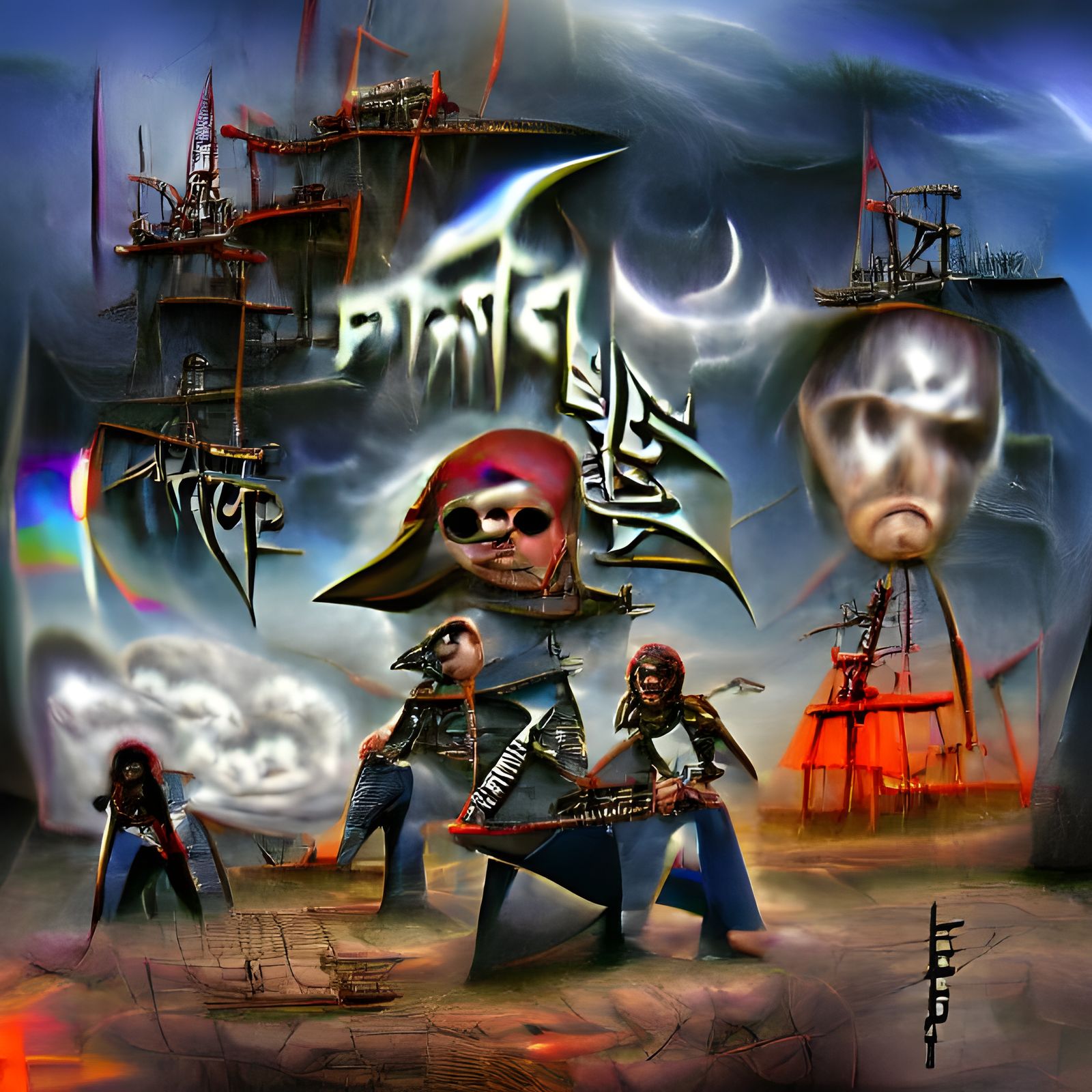 Pirate Metal Album Cover - AI Generated Artwork - NightCafe Creator