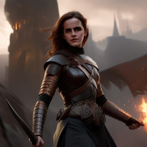 Hermione Granger, Warrior - Fierce Amazon Warrior Woman in D...