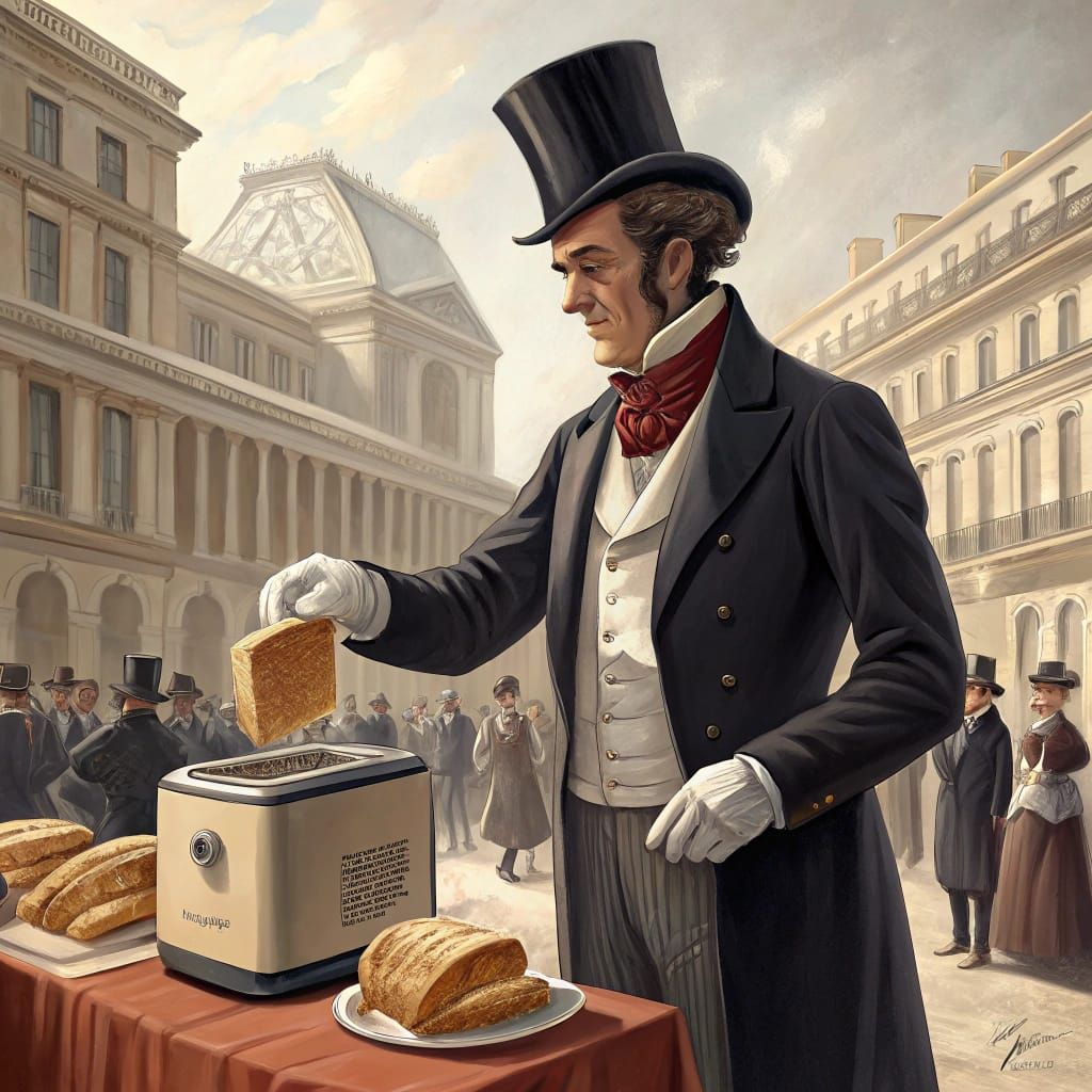 Dashing Inventor Showcases Groundbreaking Bread To... - AI Art