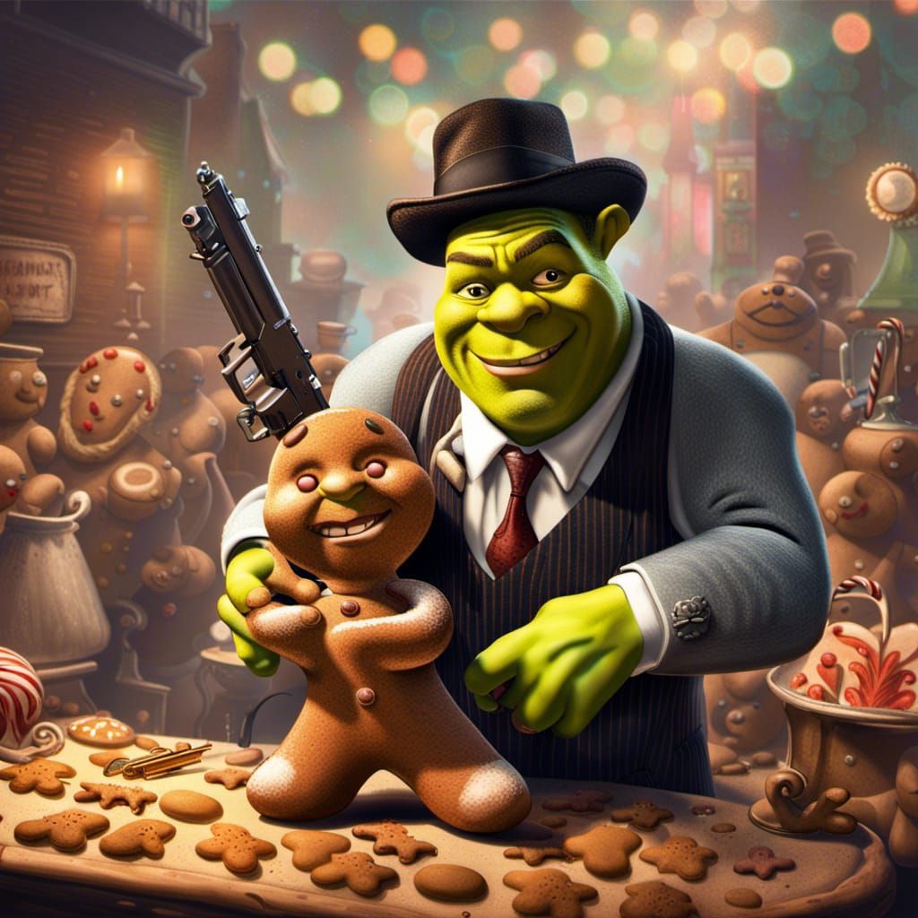 Shrek 1930’s gangster - AI Generated Artwork - NightCafe Creator
