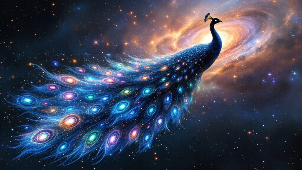 The mythical Space Peacock - Cosmic Space Peacock: Celestia...