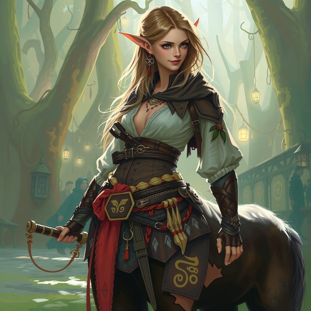 Mystical Centaur Merchant in Whimsical Vaesan RPG ... - AI Art