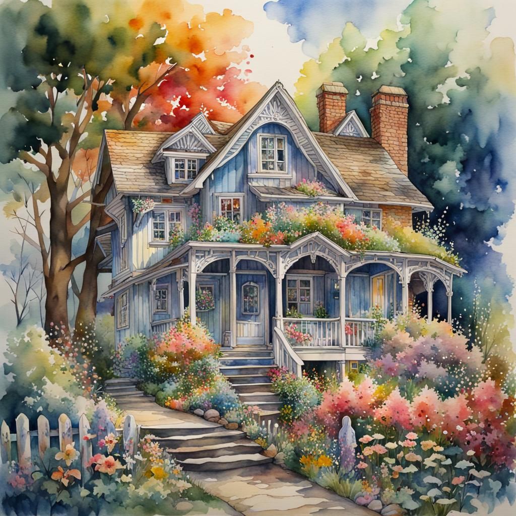 Garden House - AI Generated Artwork - NightCafe Creator
