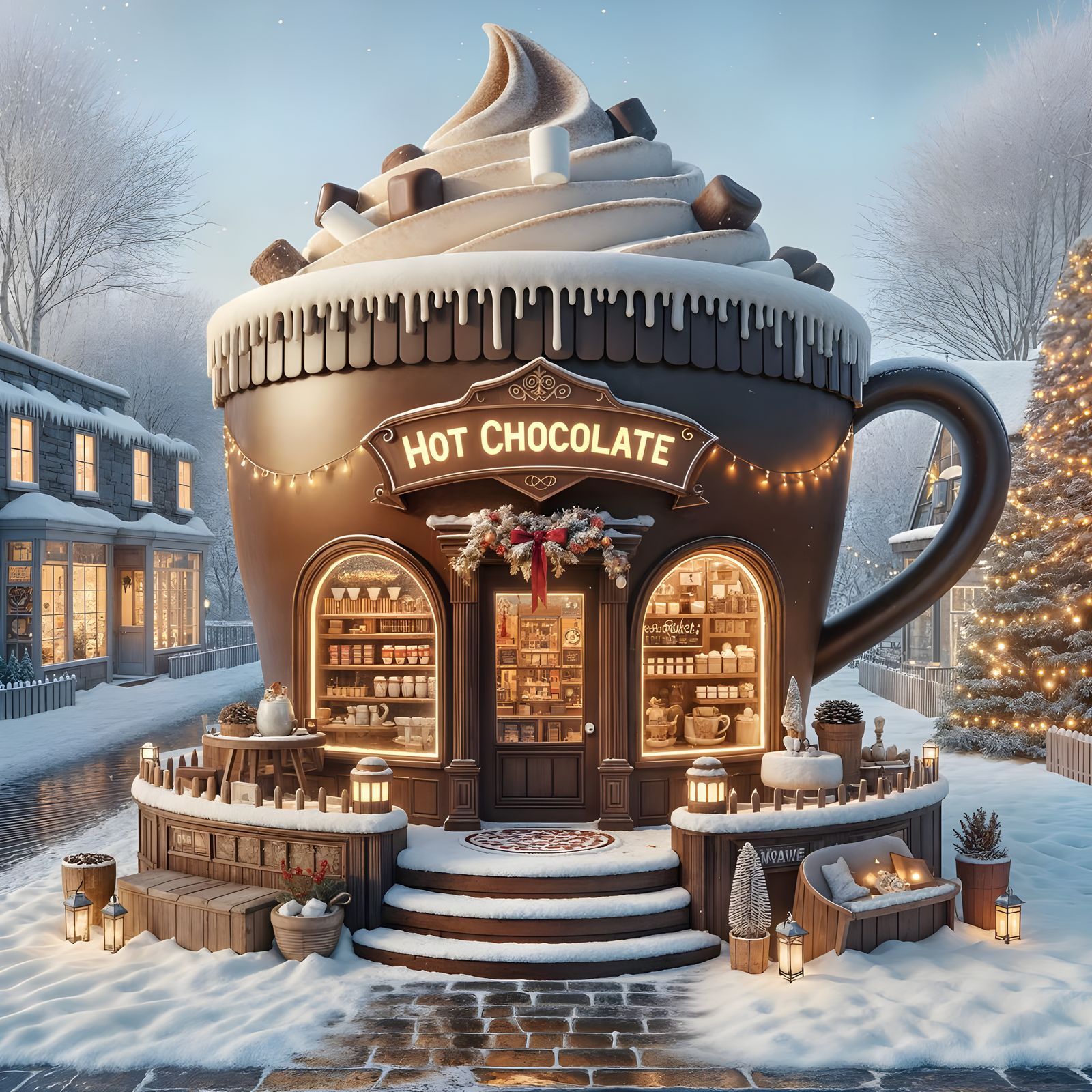 Cup of Hot Chocolate Cafe - Giant Hot Chocolate Cup Cafe in ...