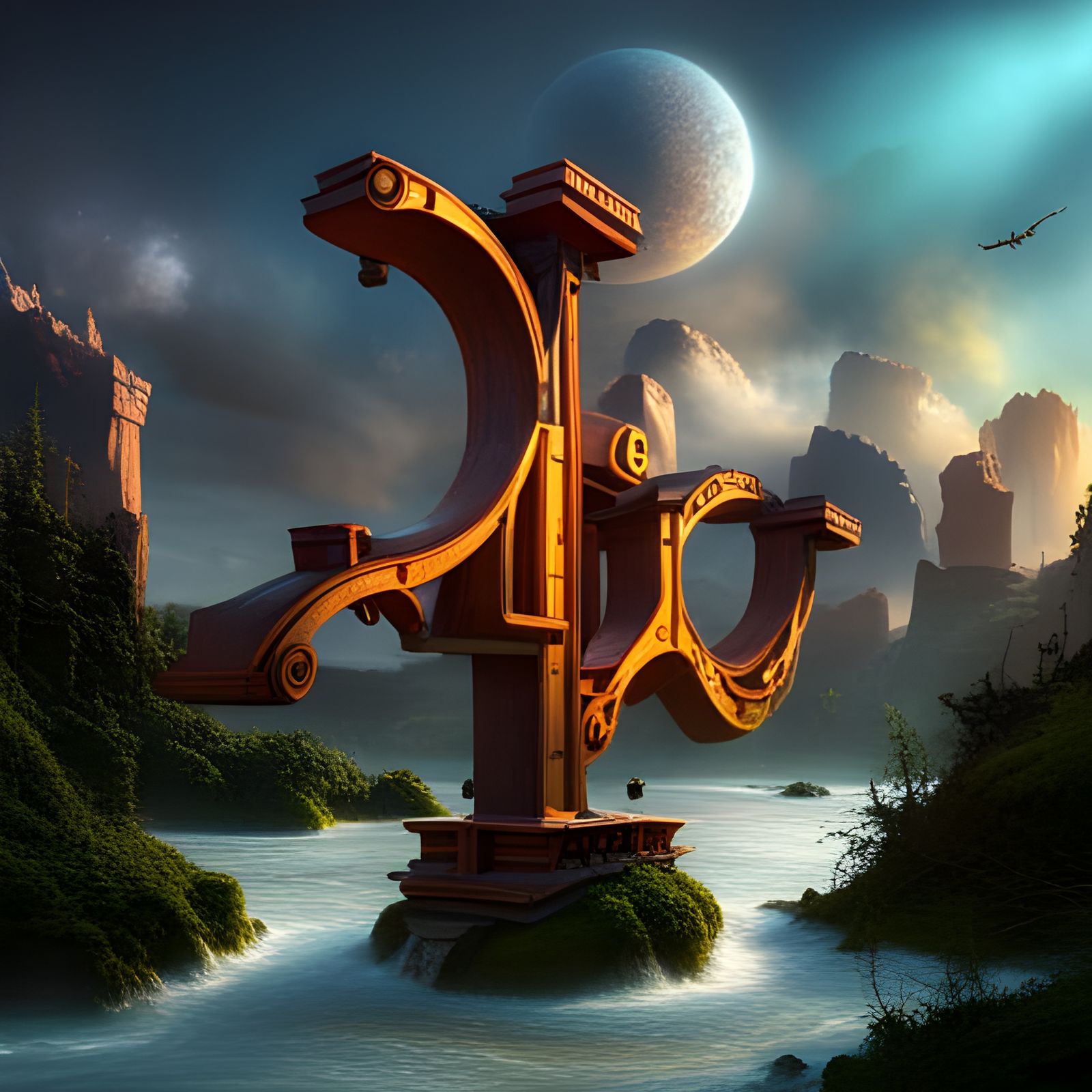 Fantasy signpost - AI Generated Artwork - NightCafe Creator