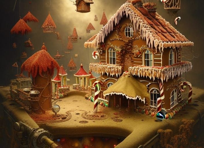 Gingerbread house - AI Generated Artwork - NightCafe Creator