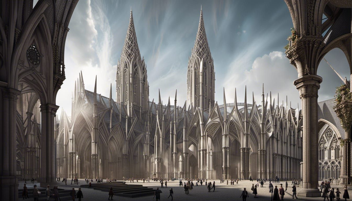 The Unseen Spire: A Gothic Masterpiece Reimagined" Prompt: In the heart ...