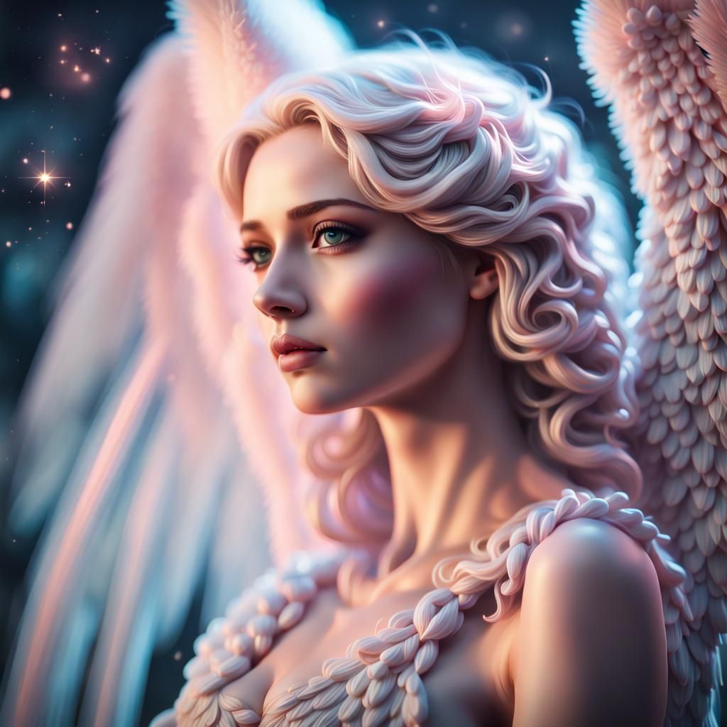 Beautiful Pastel angel - AI Generated Artwork - NightCafe Creator