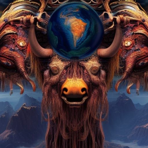 Cosmic Bull - AI Generated Artwork - NightCafe Creator