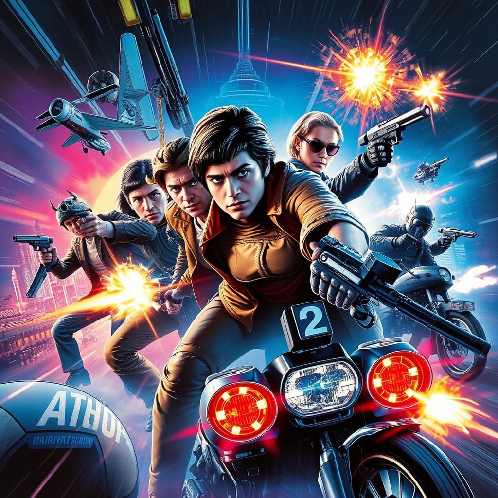 High-Tech Heroes Unite in Futuristic Action - AI Art