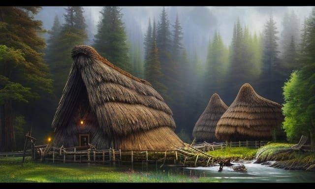 the forest village : r/nightcafe