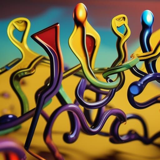 Dance of the Dali Crayon People - AI Generated Artwork - NightCafe Creator