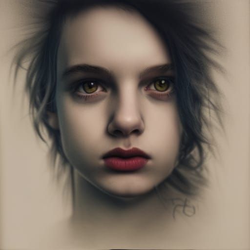 Color pencil near portrait. Beautiful HD high quality intricate ...