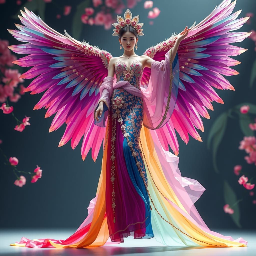 Floating goddess from the Far East - AI Generated Artwork - NightCafe ...