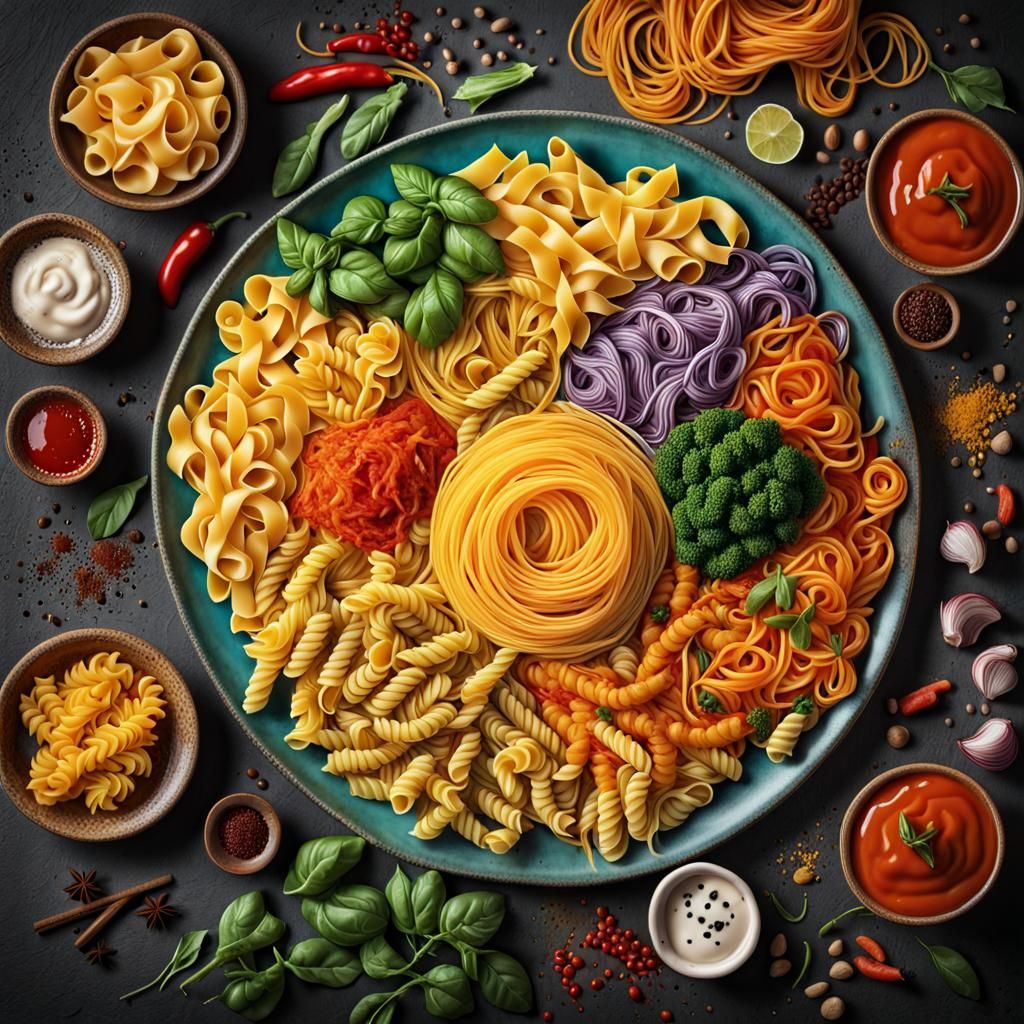 Vibrant Palette on a Plate: Unleashing the Beauty of Colourful Pasta ...