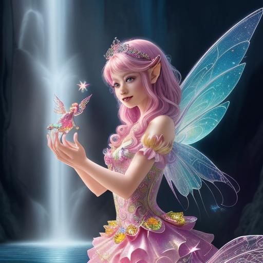 Amazingly Stunningly Beautiful colorful fancy fantasy fairy with ...