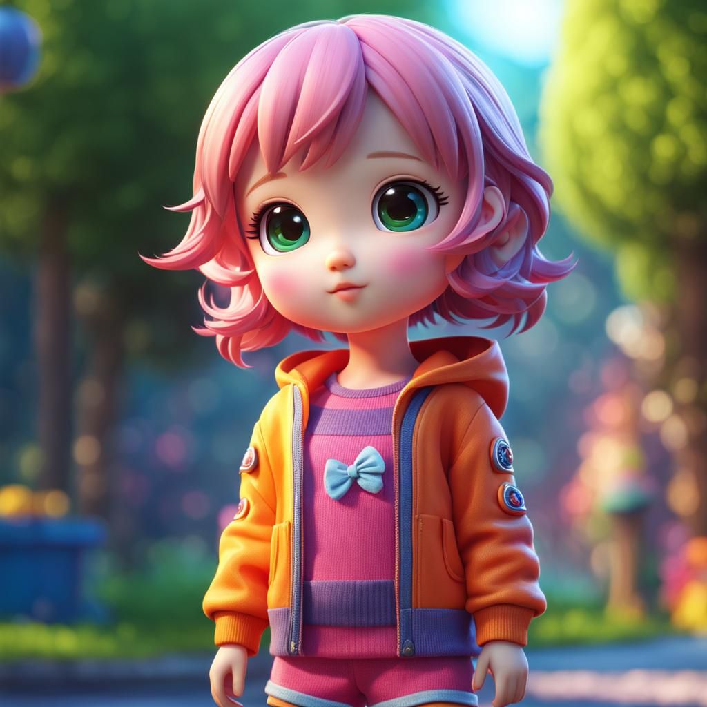 a cute little chibi girl - AI Generated Artwork - NightCafe Creator