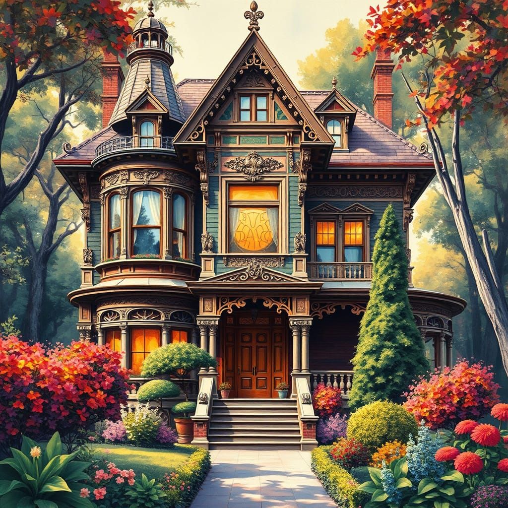 A house victorian style - Elegant Victorian Mansion in Encha...