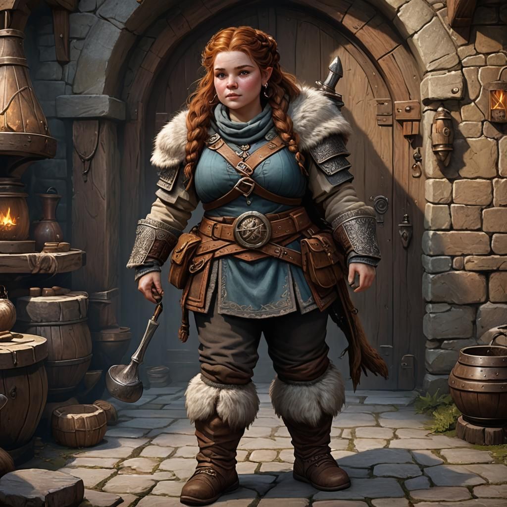 A female Dwarf - AI Generated Artwork - NightCafe Creator