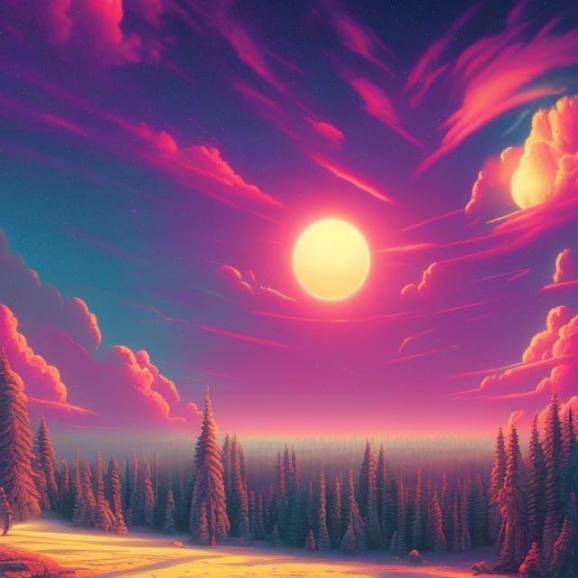 Electric Dreamscape - AI Generated Artwork - NightCafe Creator