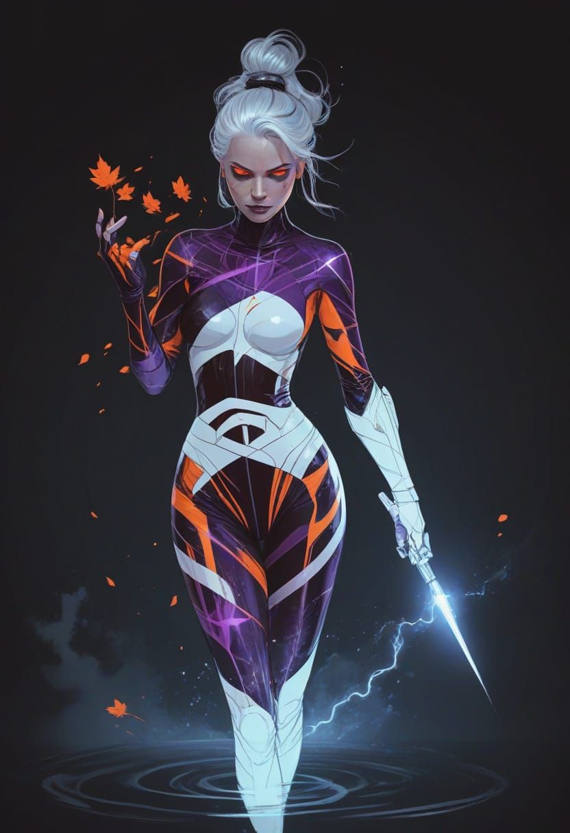 Sith Goddess Reigns in Cosmic Autumn - AI Art