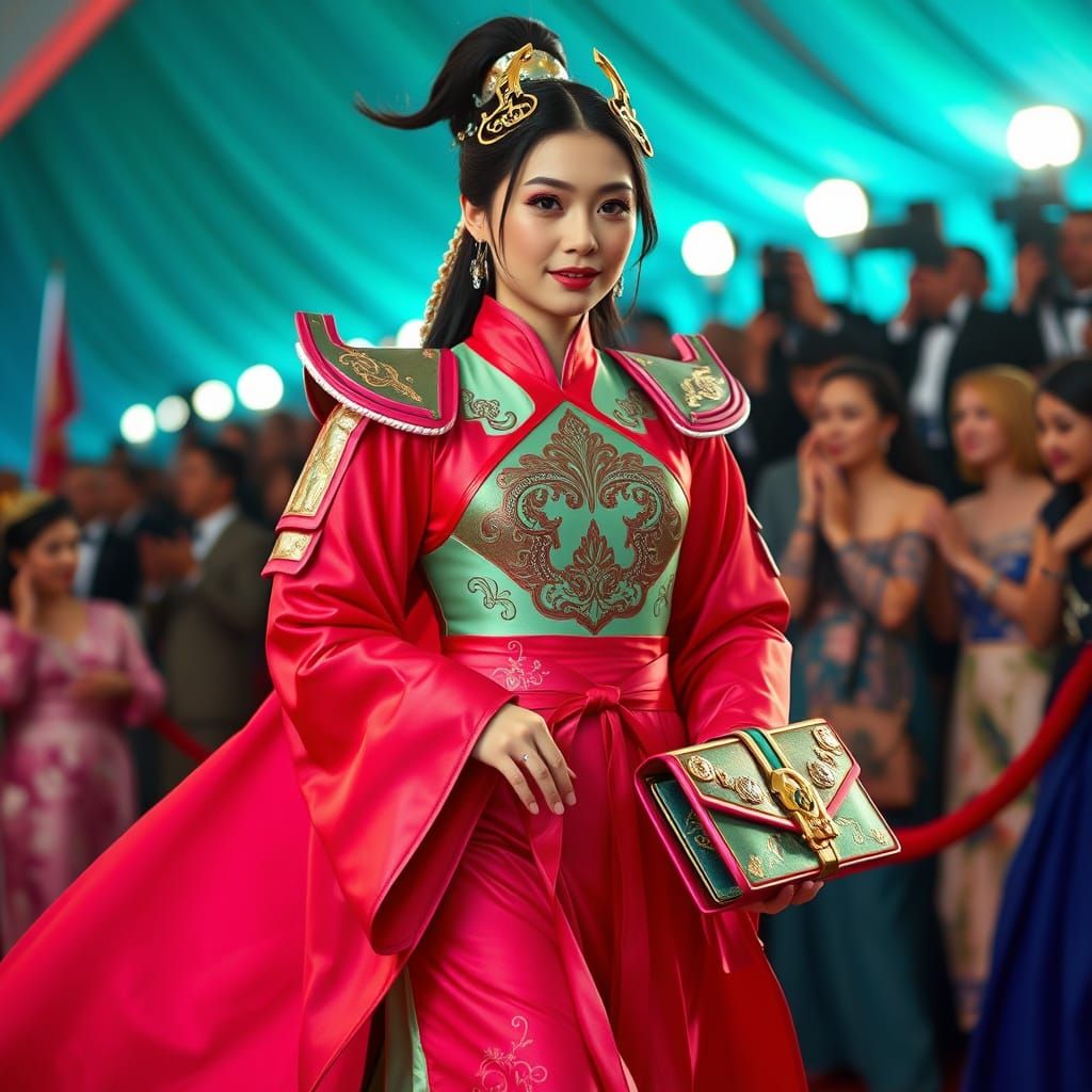 Mulan's Futuristic Hanfu at the Met Gala - AI Art