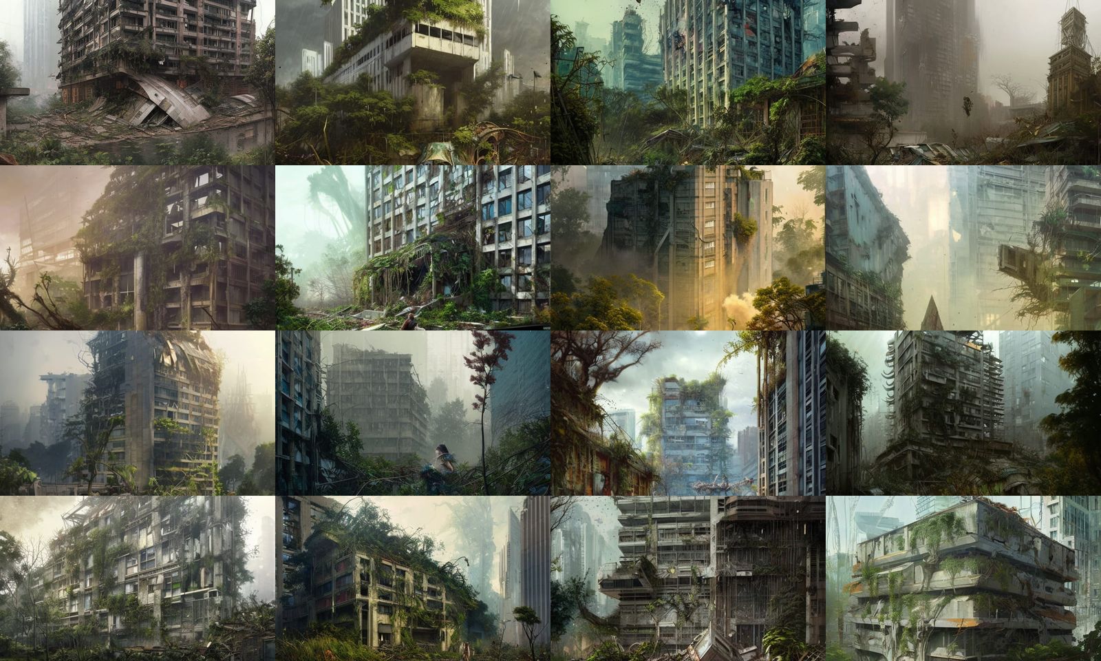 nature destroying concrete buildingsBeautiful maiden, Post apocalyptic ...