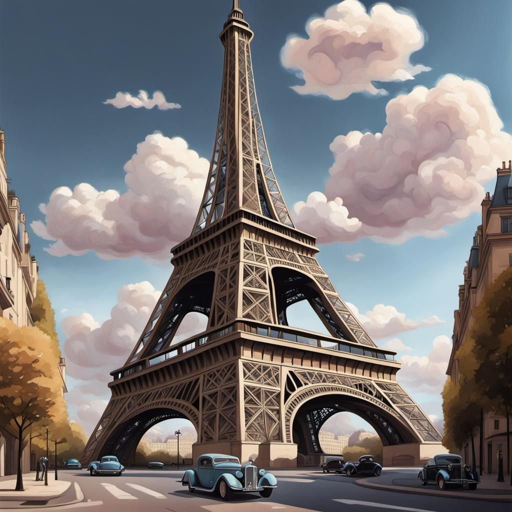 Eiffel tower - AI Generated Artwork - NightCafe Creator