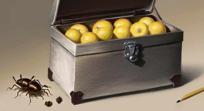 A Cockroach Finds a Chest of Golden Fruit - AI Generated Artwork - NightCafe Creator