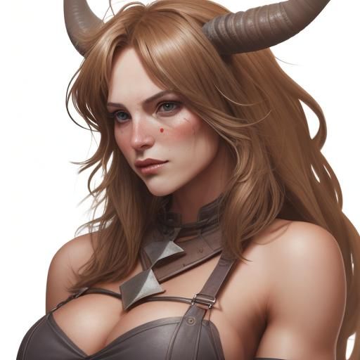Minotaur woman. - AI Generated Artwork - NightCafe Creator