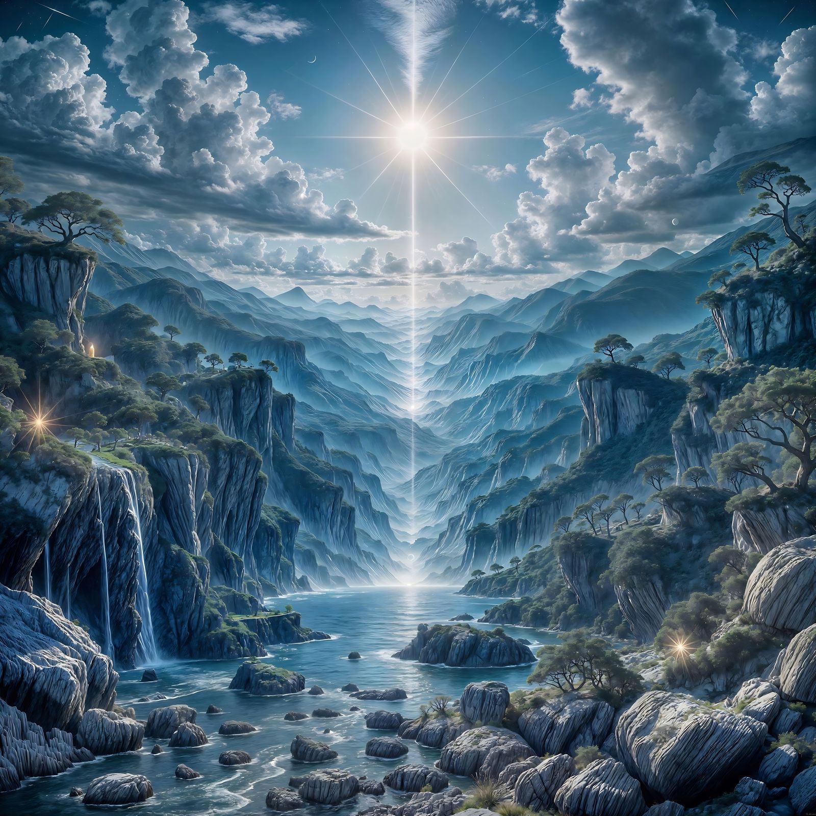 light and separated it from darkness the sky (firmament) and separated ...