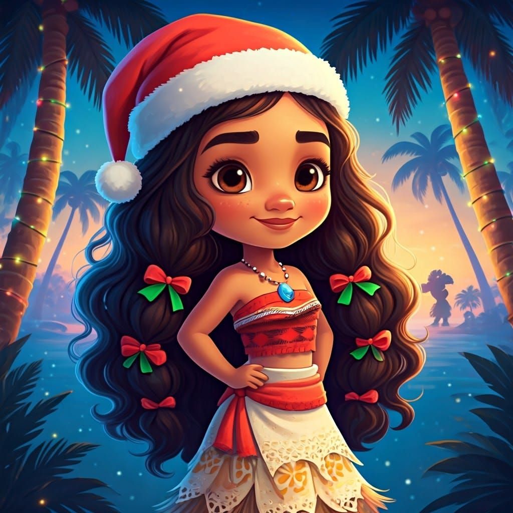 Cute chibi Moans her outfit is now a beautiful Christmas colour theme ...