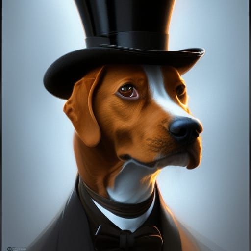 Dapper dog - AI Generated Artwork - NightCafe Creator
