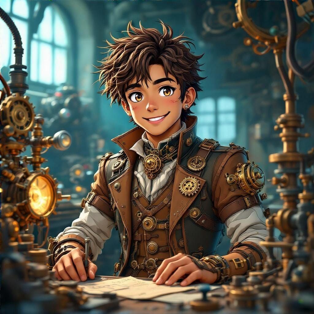 Steampunk Inventor (Anime Style) 250507A