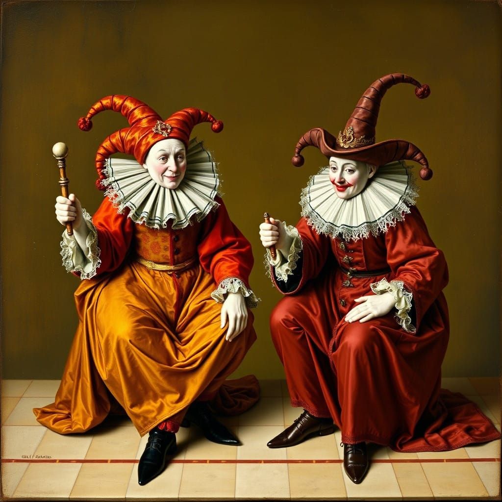16th Century Portraits of Jesters and Rabbis in Im... - AI Art