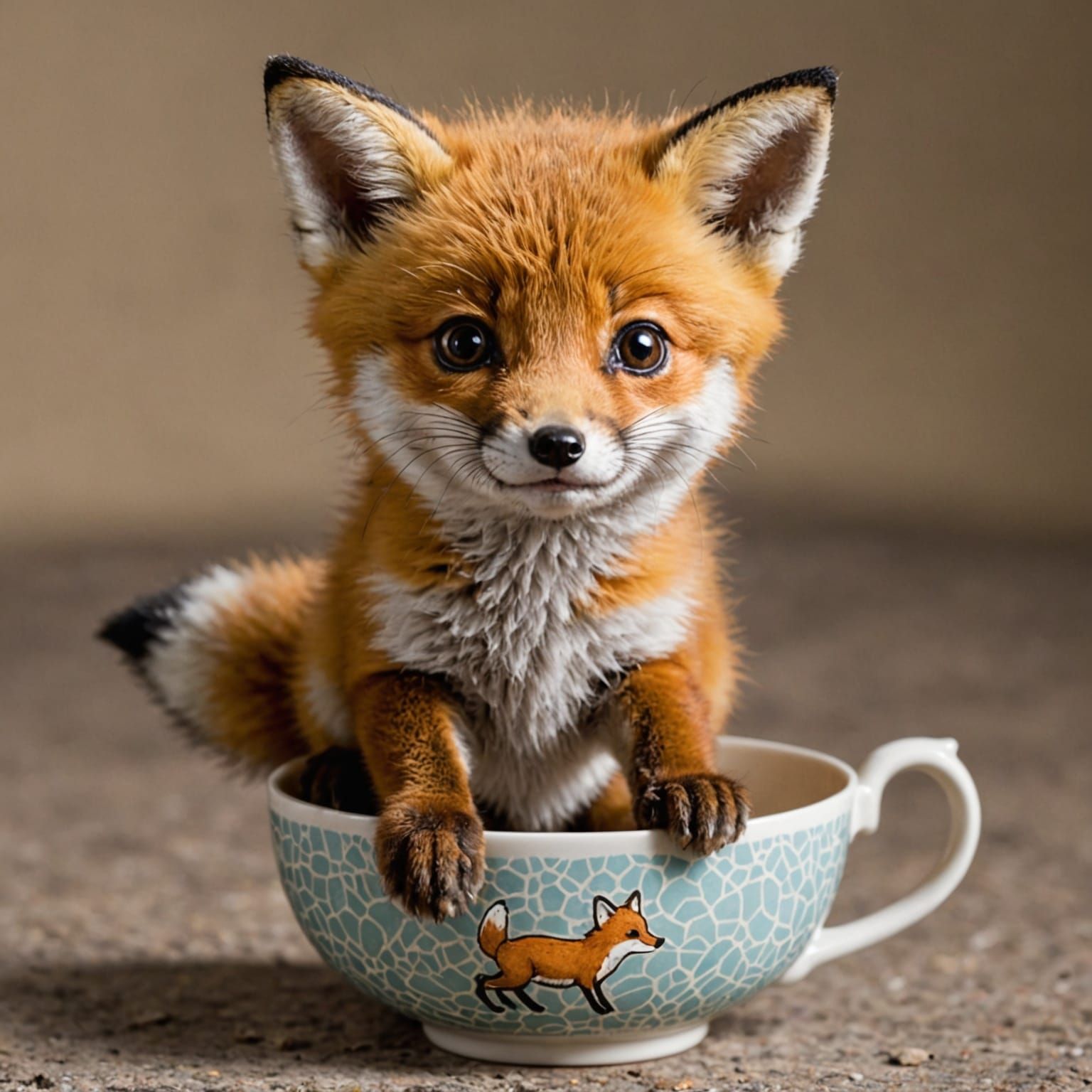 Tuffletail – A baby fox with an oversized, fluffy tail that puffs up ...