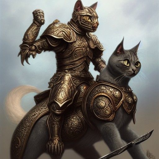 Cat Rider - AI Generated Artwork - NightCafe Creator