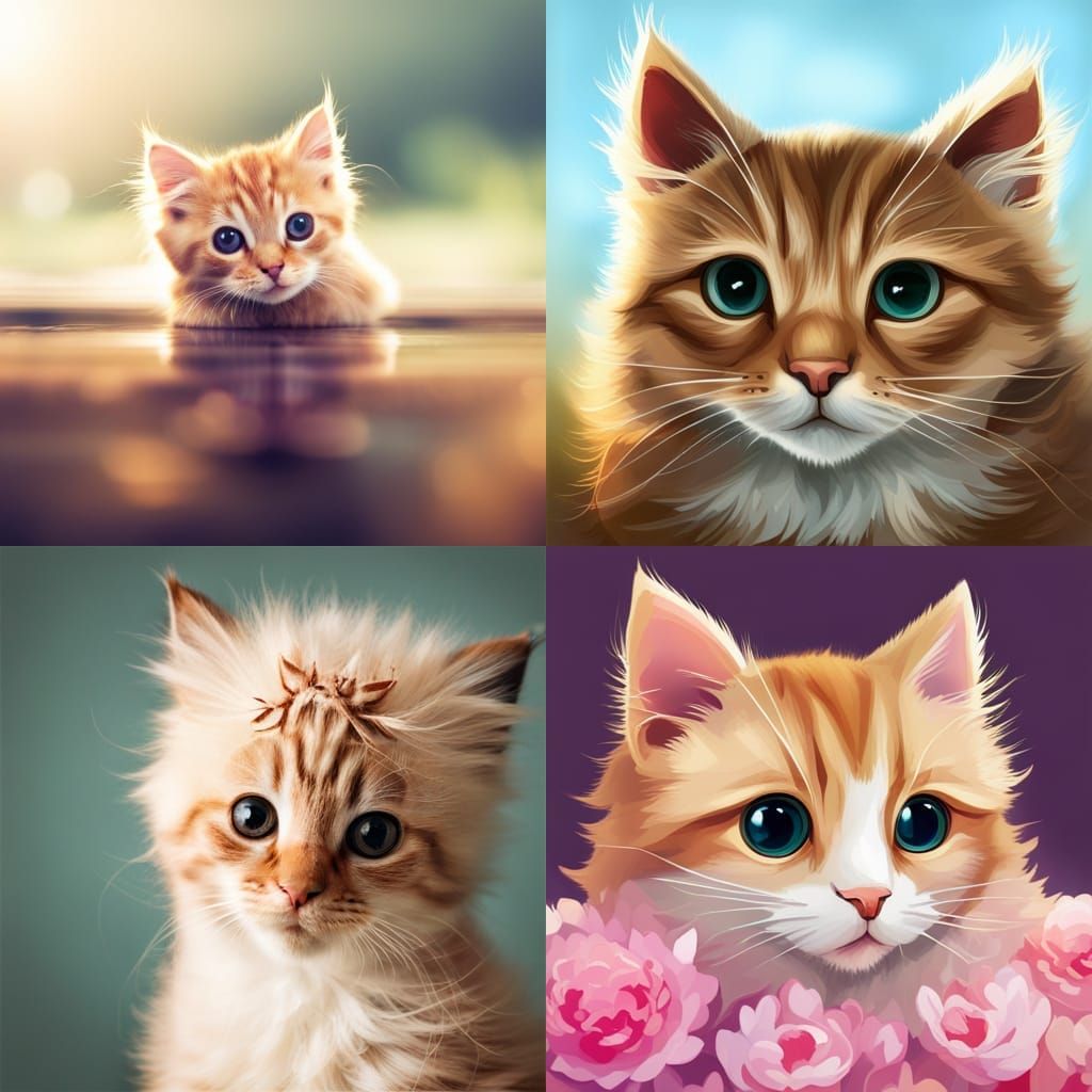cute cat - AI Generated Artwork - NightCafe Creator