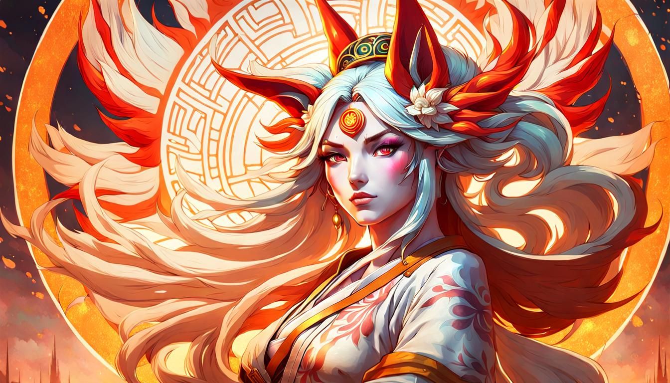 Okami Amaterasu the sun goddess - AI Generated Artwork - NightCafe Creator