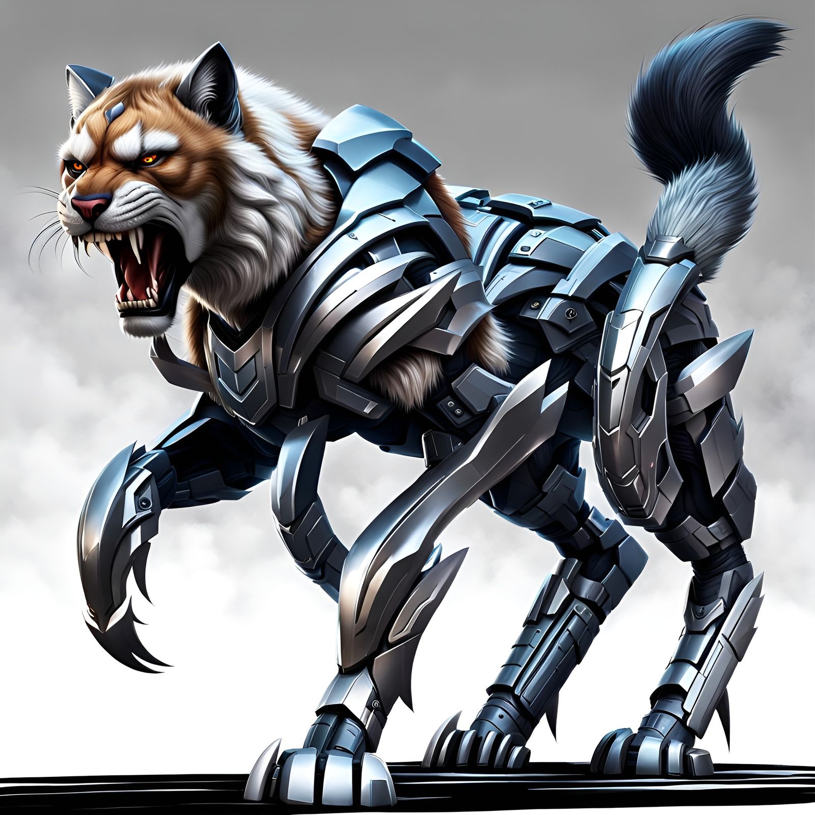 Sabertooth Mech - AI Generated Artwork - NightCafe Creator