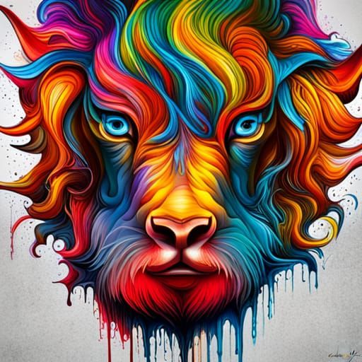 Aries graffiti art, splash art, street art, spray paint, oil gouache ...