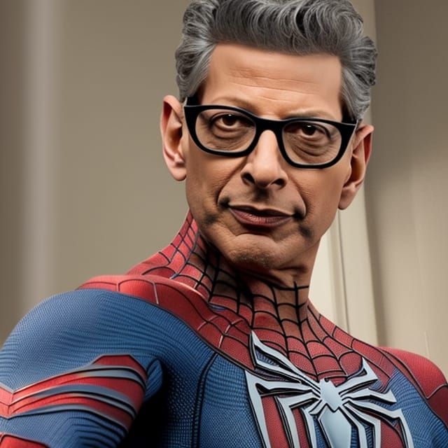 Jeff Goldblum as Spider-Man - AI Generated Artwork - NightCafe Creator