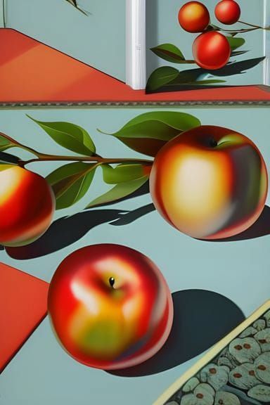 Victorian Gothic; still life with apples; by artist "Coby Whitmore ...