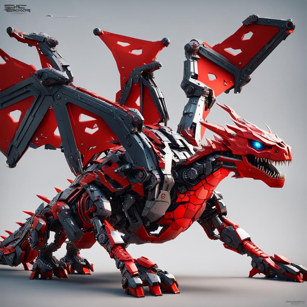 Terminator dragon - AI Generated Artwork - NightCafe Creator