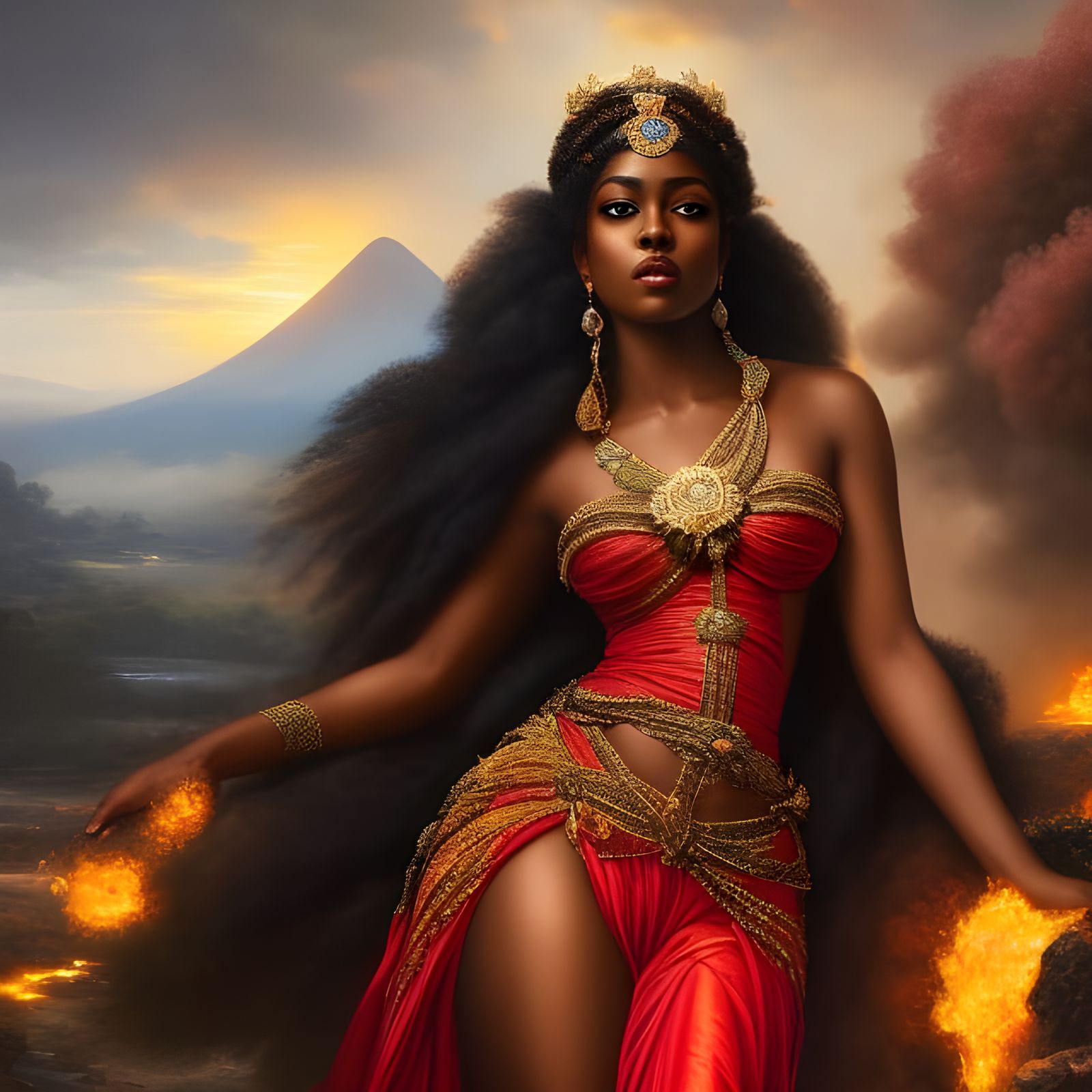 Lava Queen - AI Generated Artwork - NightCafe Creator