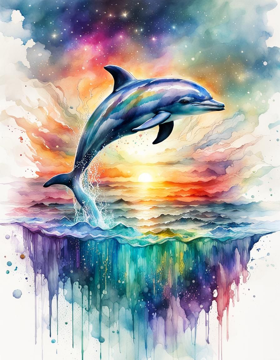 Beautiful Dolphin! - AI Generated Artwork - NightCafe Creator