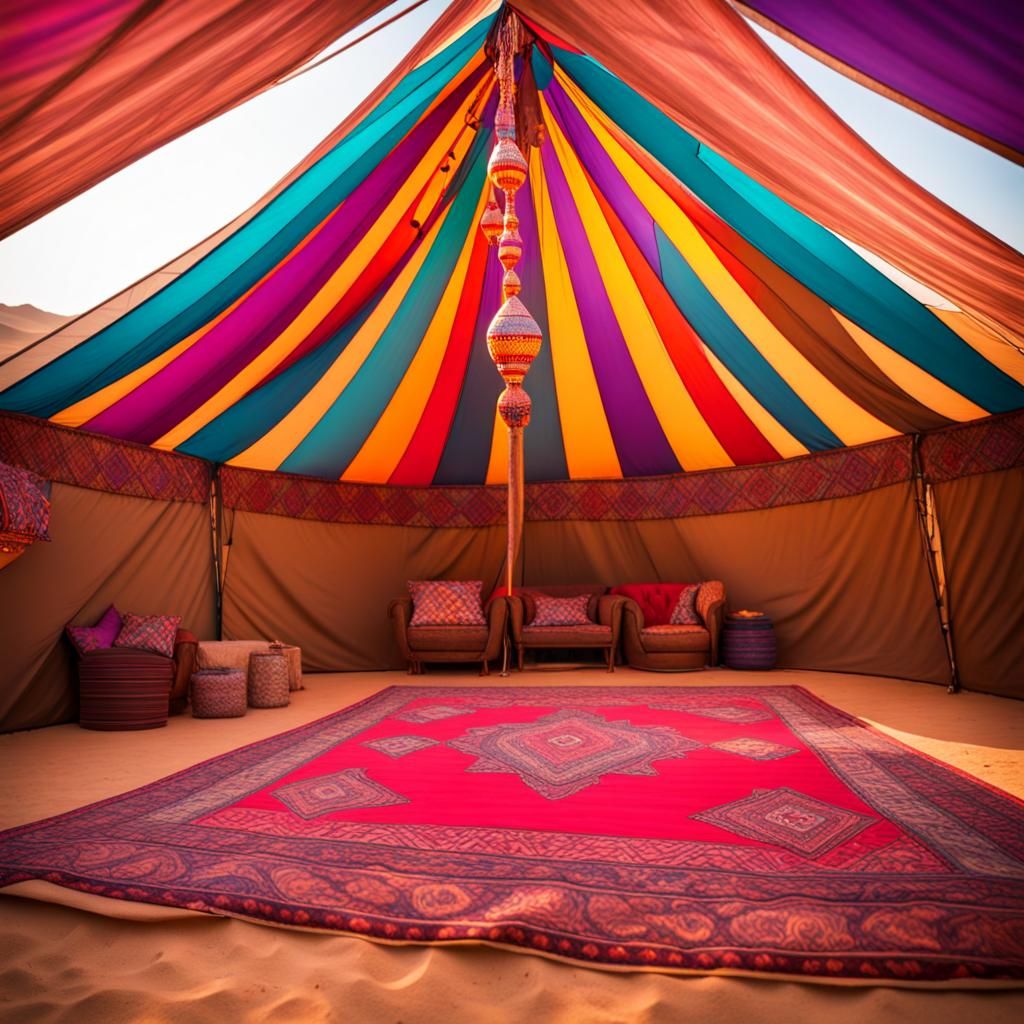 Arabian Desert Tent - AI Generated Artwork - NightCafe Creator