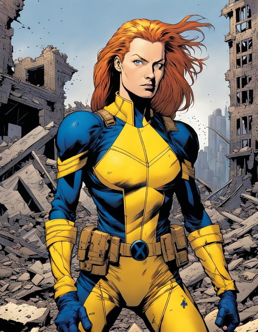 by Todd McFarlane :: waist-up portrait of one ginger female x-men ...
